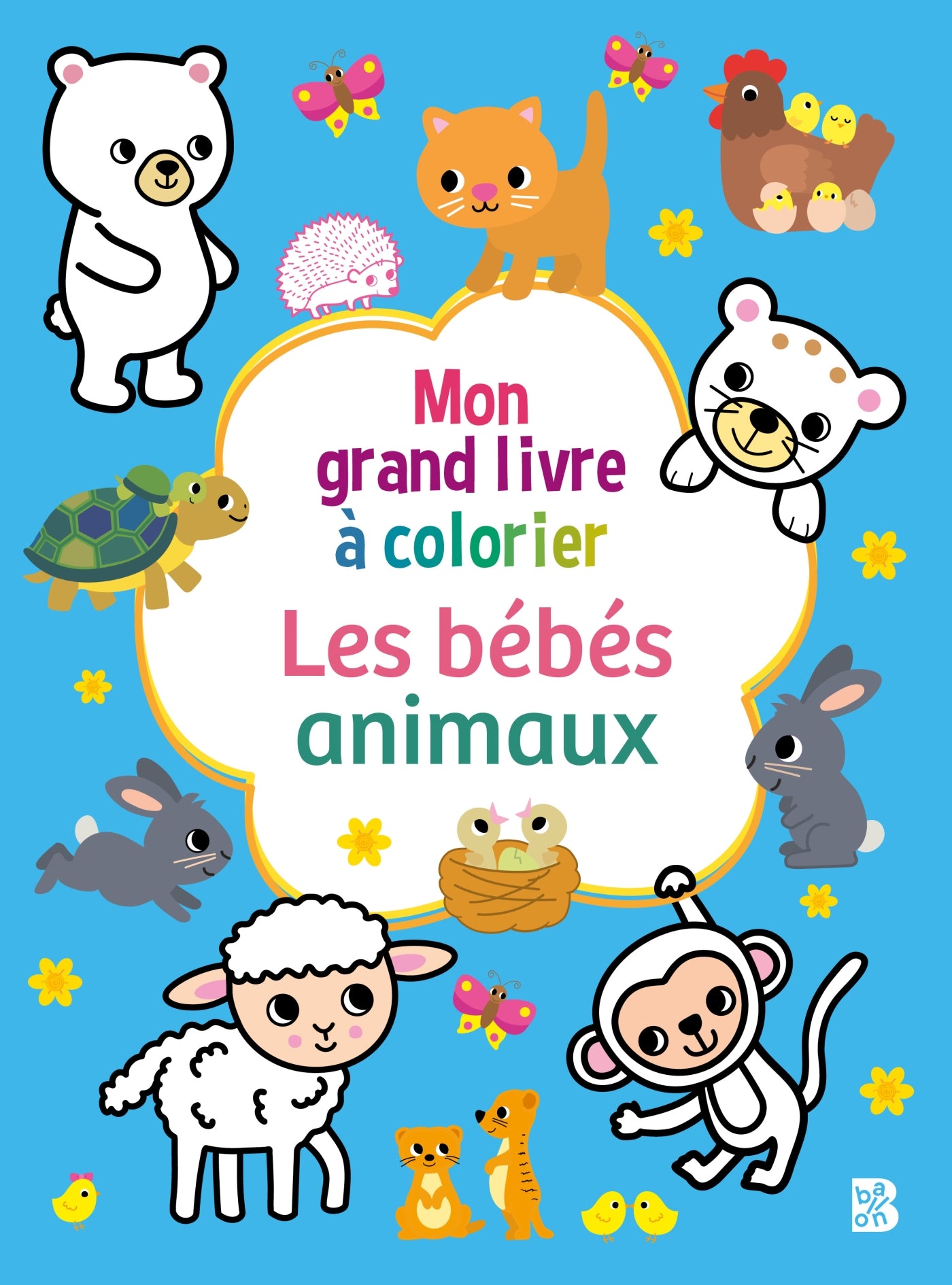 Mon grand livre à colorier : Les bébés animaux – QUB livre