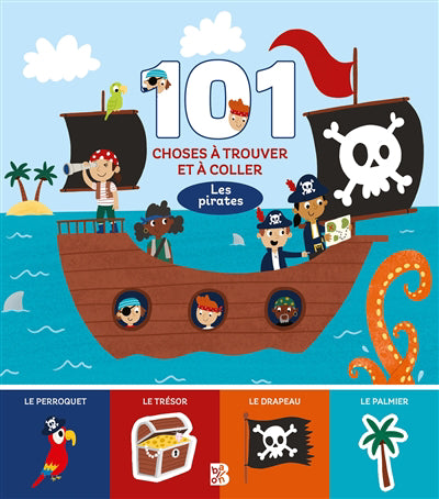 Les pirates : 101 choses à trouver et à coller – QUB livre