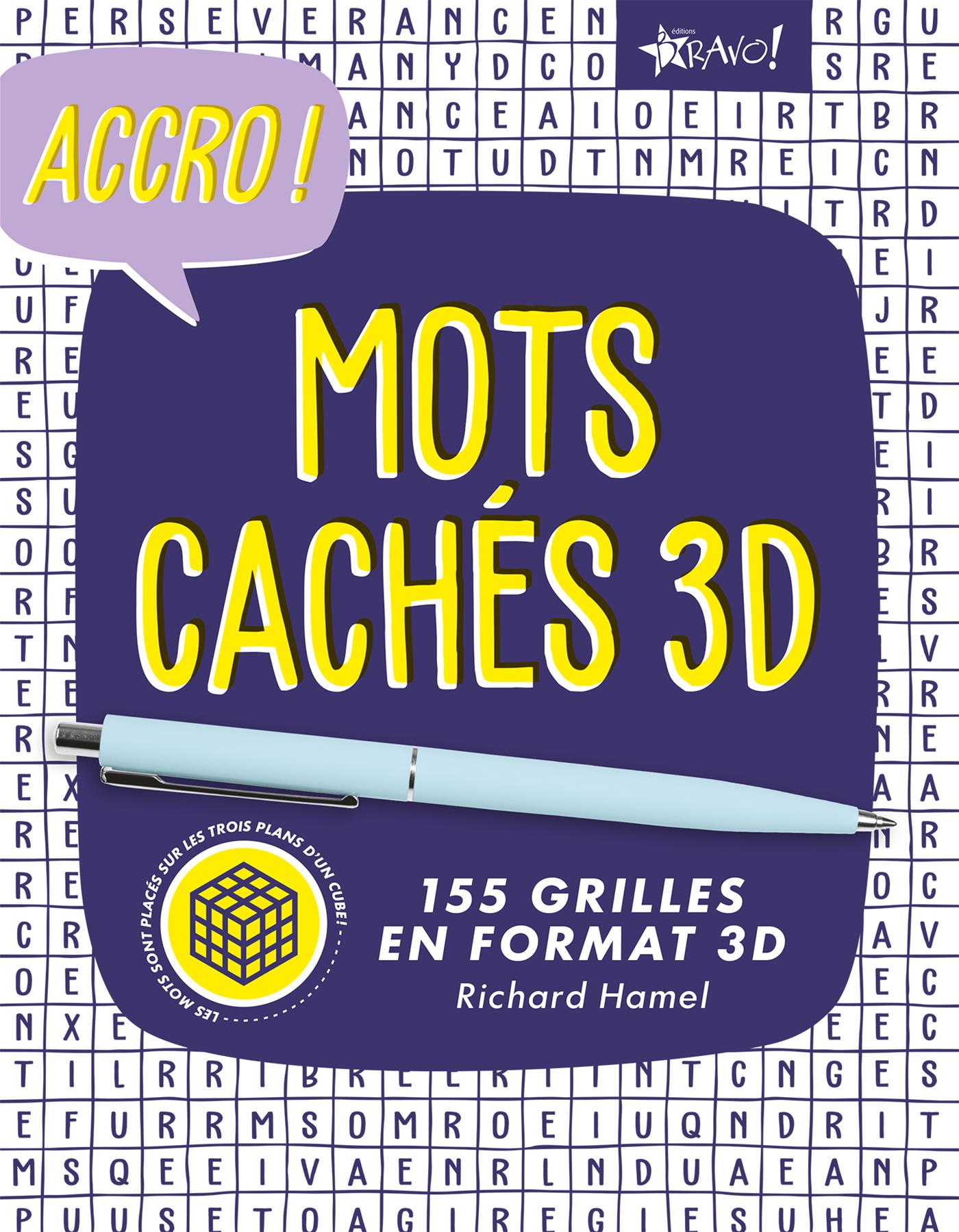 Mots cachés 3D : 155 grilles en format 3D – QUB livre