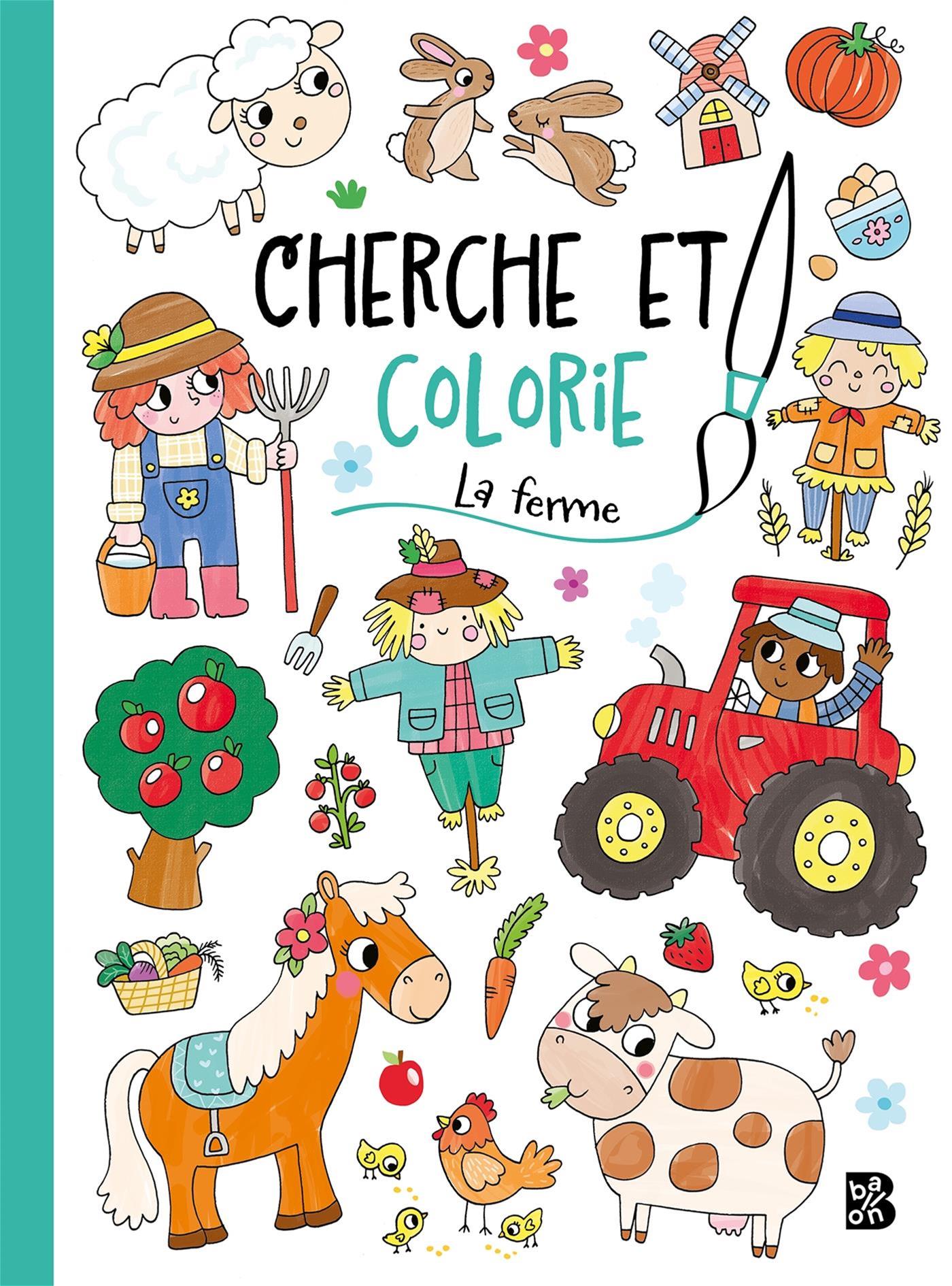 Cherche et colorie : La ferme – QUB livre