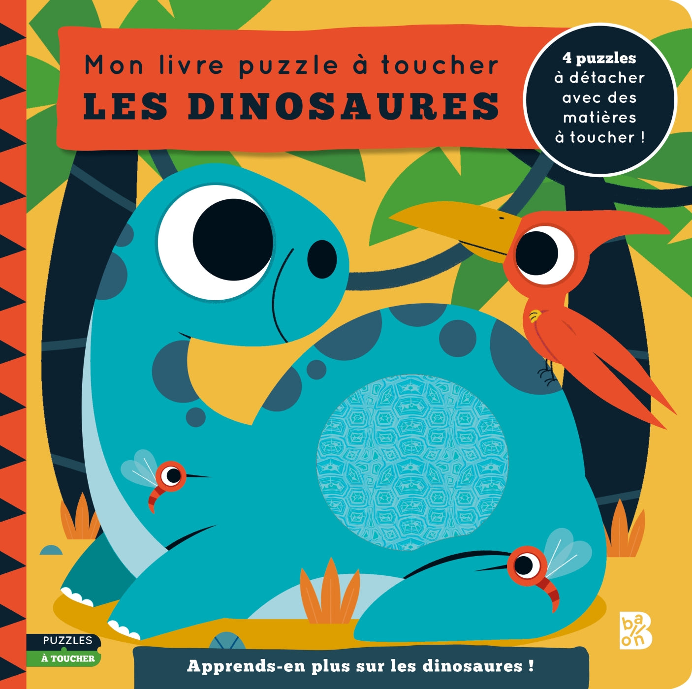 Mon livre puzzle à toucher - Les dinosaures – QUB livre