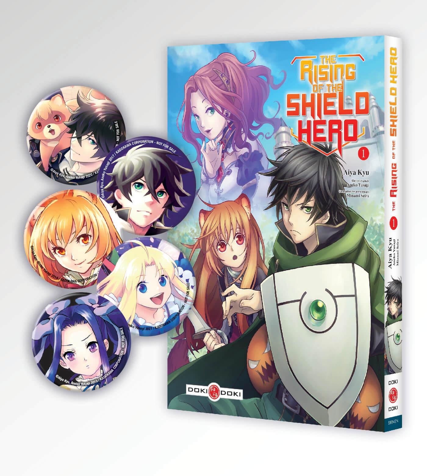 The Rising of the Shield Hero - vol. 01 - édition limitée - bagdes col ...